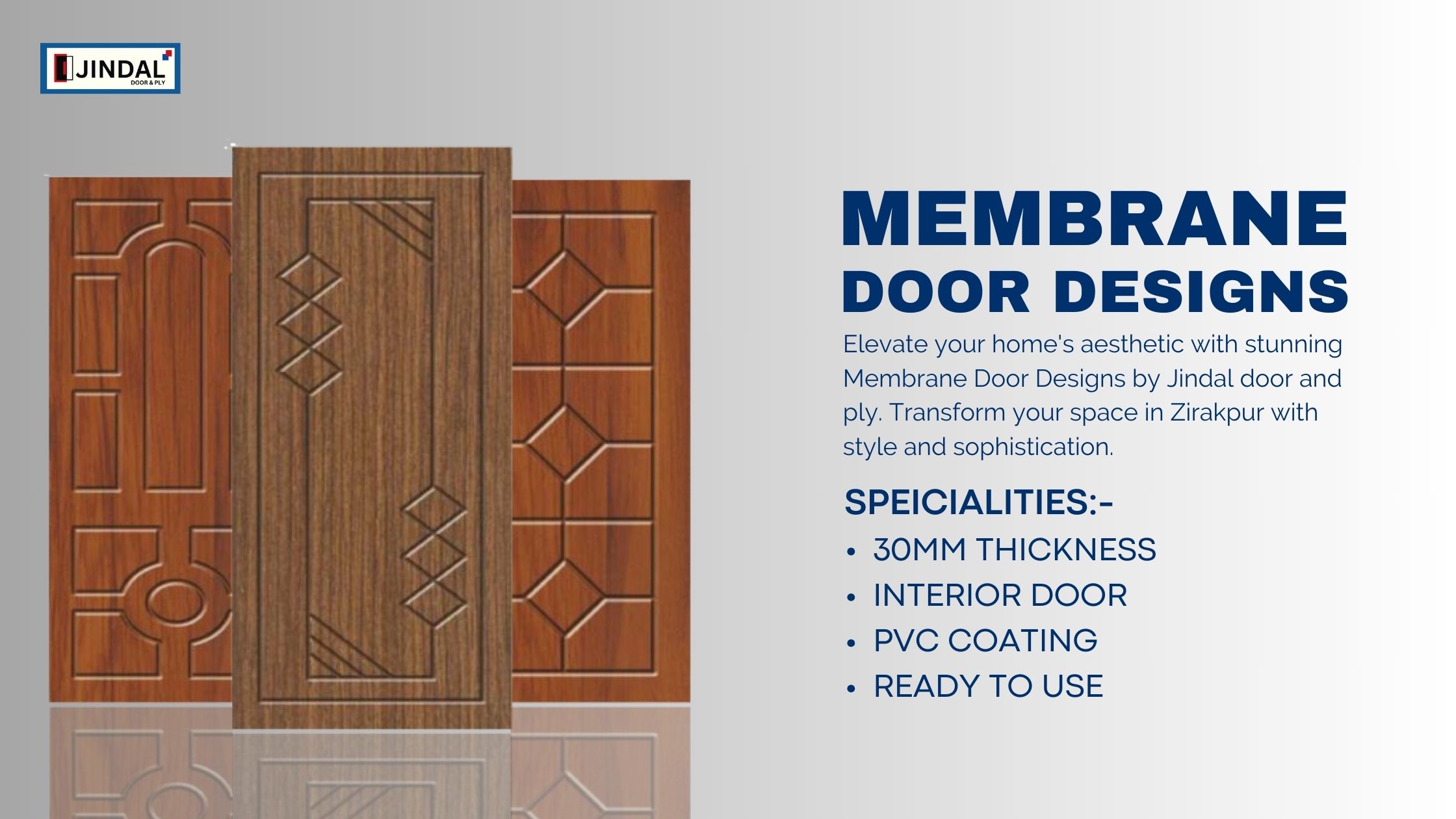 Stylish Entrance: Membrane Door Designs in Zirakpur